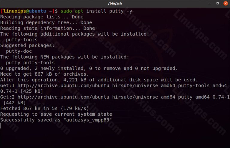 How to Install PuTTY on Ubuntu 22.04 SSH Client - Linuxips