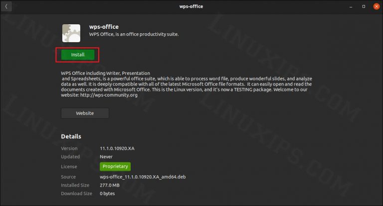 How To Install WPS Office on Ubuntu - Linuxips