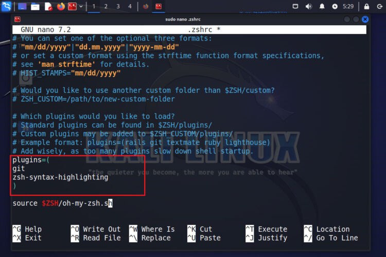 How to Install ZSH on Kali Linux - Linuxips