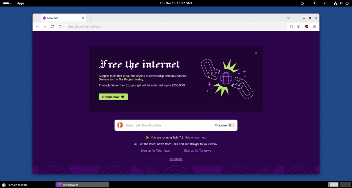 Tails 7.2 Released with Tor Browser 15.0 and Linux Kernel 6.12 LTS ...